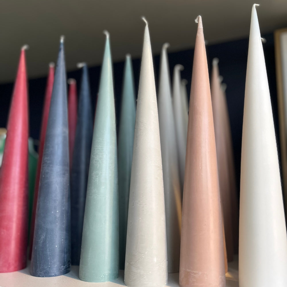 Candle Pillar Cone 30cm Bake Clay SL30BK